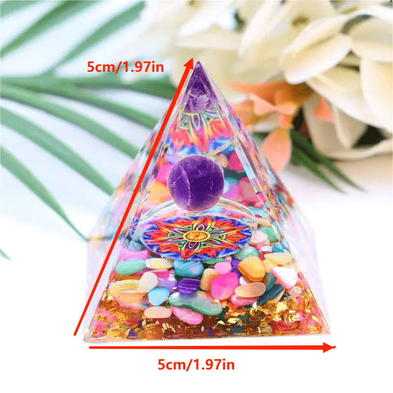 피라미드 크리스탈 치유 돌 에너지 생성기 치유 크리스탈 차크라 크리스탈 치유 명상 크리스탈 구 Orgonite 피라미드 크리스탈