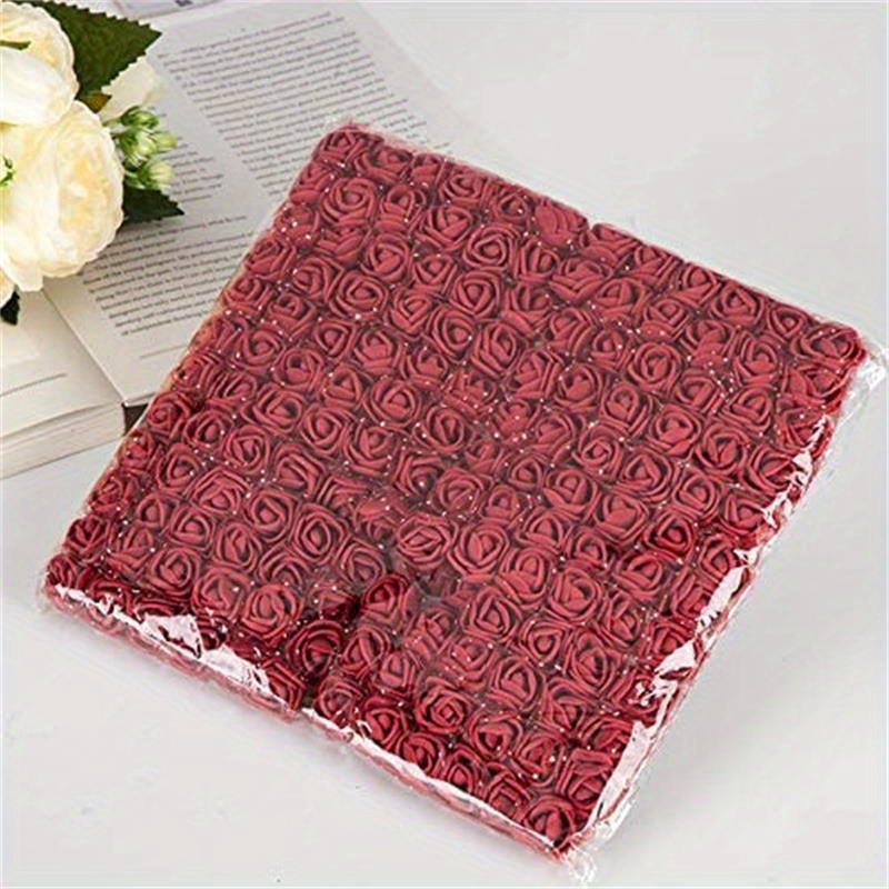 144pcs mini false rose head mini artificial foam rose diy wedding ...