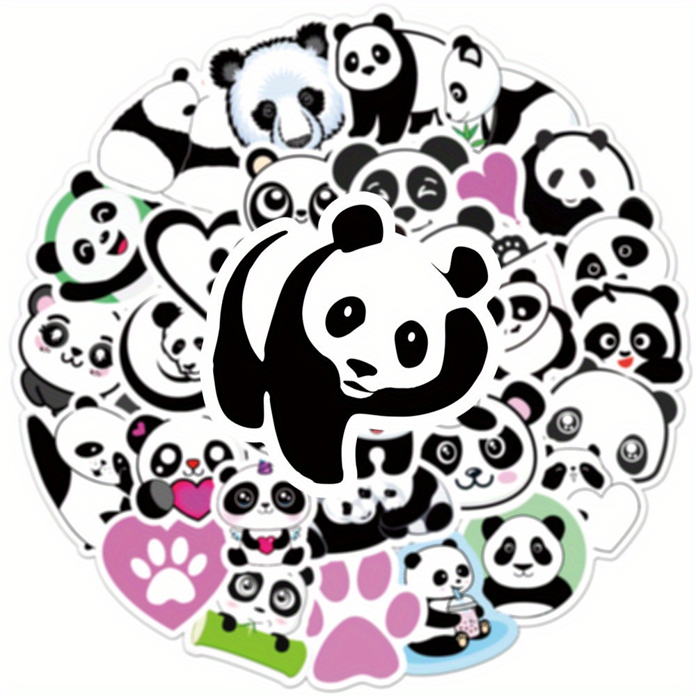 Cute Panda Stickers Diy Toys Indoor Outdoor Wall Luggage - Temu Norway