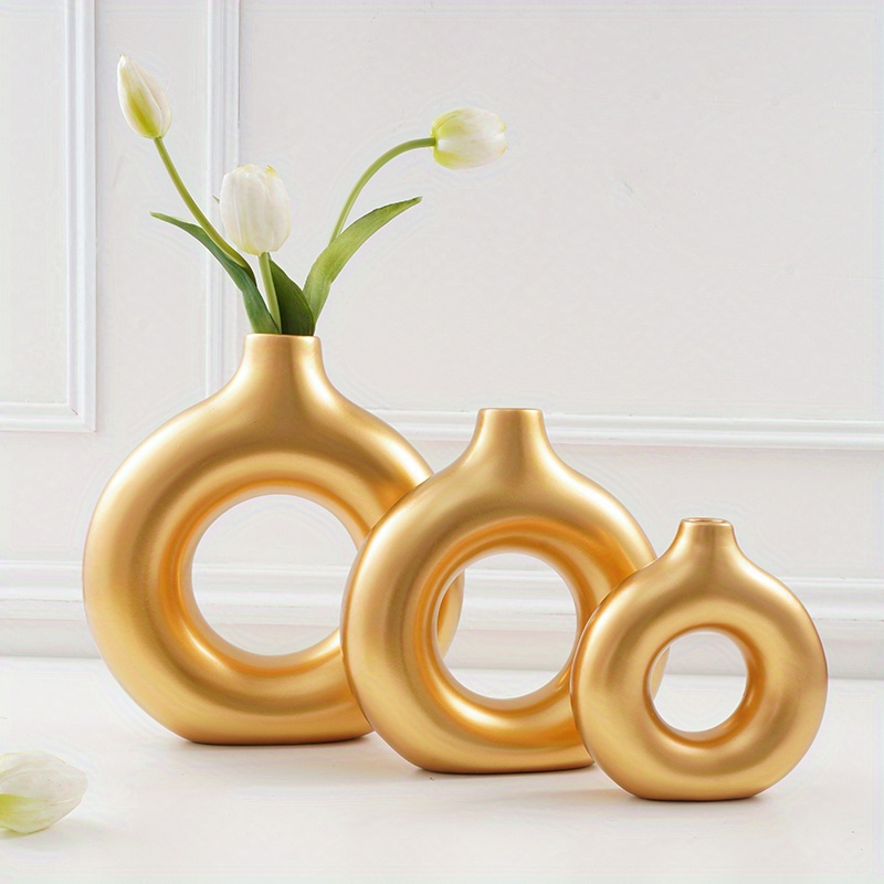 golden resin vase wedding dinner home - {region_name}