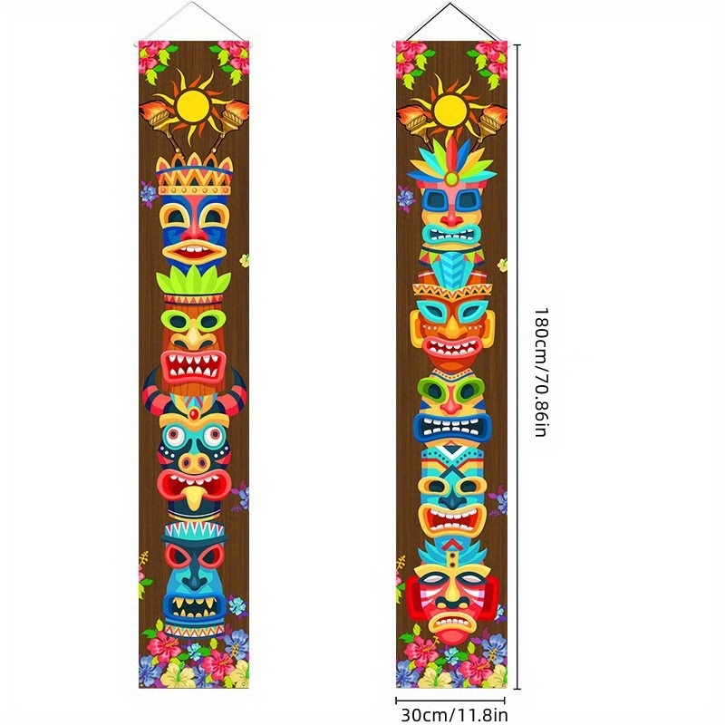 Hawaiian Lou Festival Props Porch Hanging Flag Summer Mardi - Temu ...