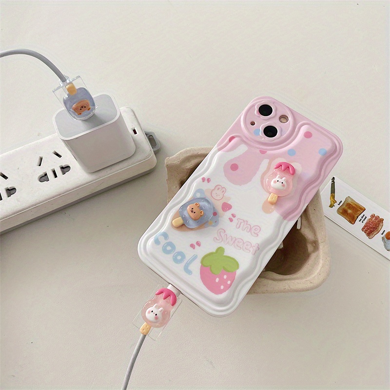 cute funny cartoon data cable protective case gift for birthday easter ...