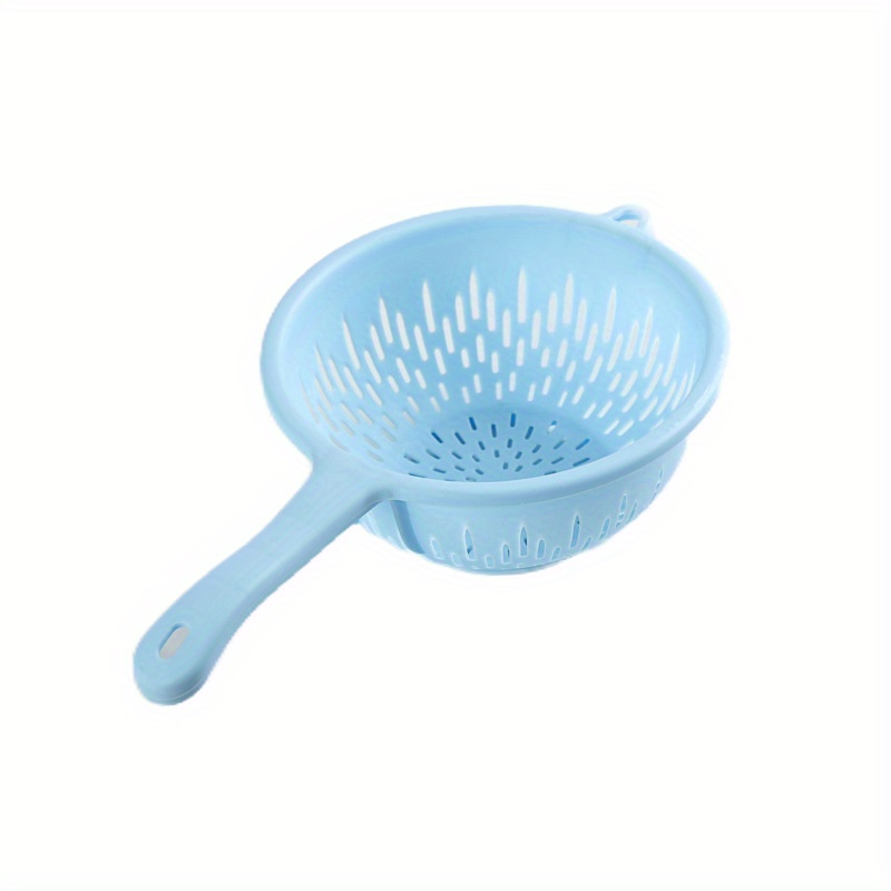 1pc Colander Drain Basket Plastic Strainer Basket With Long Handle ...