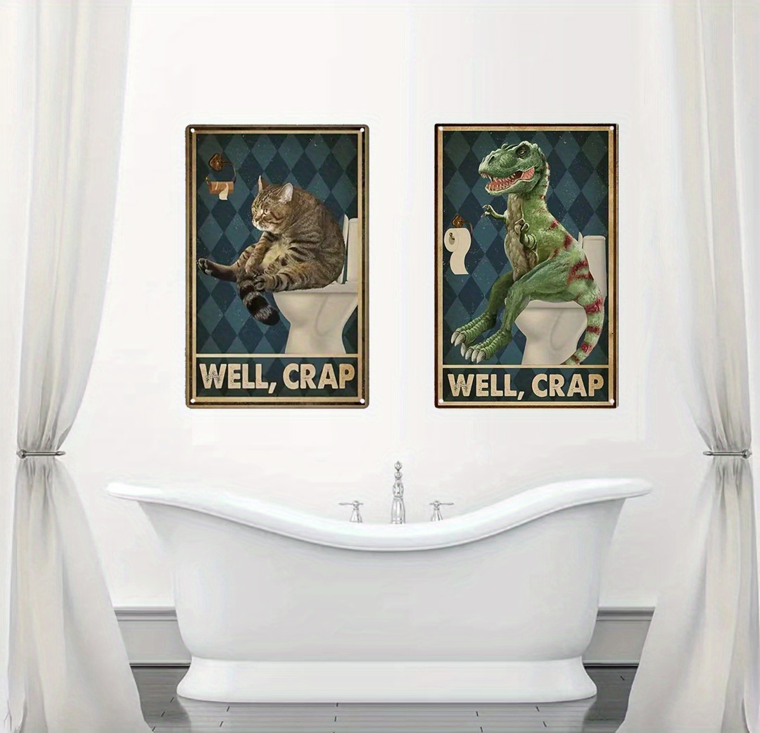 T-rex Well,crap Poster,funny T Rex Bathroom Decor Poster,t-rex Lover ...
