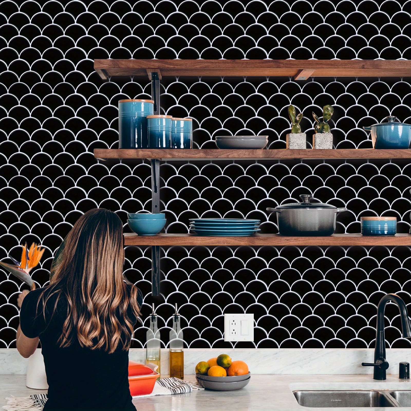 Tile Sticker Living Room Kitchen Decoration Self - Temu Canada