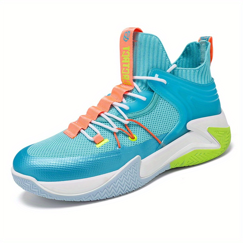 Mens High Top Lace Up Running Shoes Wear Resistant Shock Absorption ...