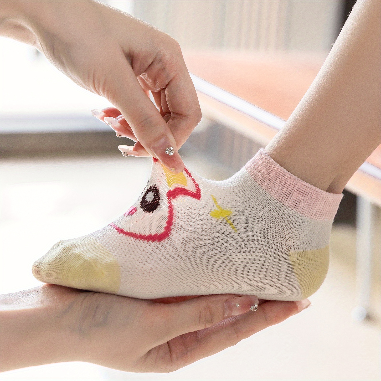 girls casual cute cartoon ankle socks comfortable breathable - Temu New ...