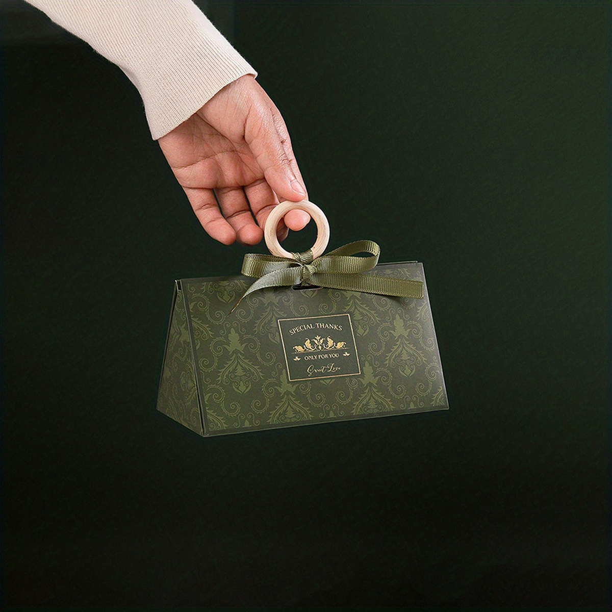 Vintage Green Triangle Candy Boxes Elegant Mini Gift Boxes - Temu