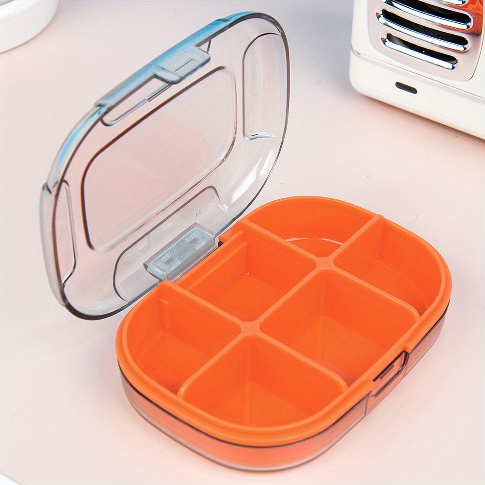 1pc ピ 大容量ピル収納ケース 家庭用ポータブル小型薬収納ボックス 6 サブパッケージ薬箱屋外旅行 Temu Japan