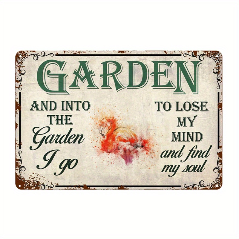 1pc Metal Sign Gardener Gift Who Love Garden Bee Garden Sign Pardon The ...