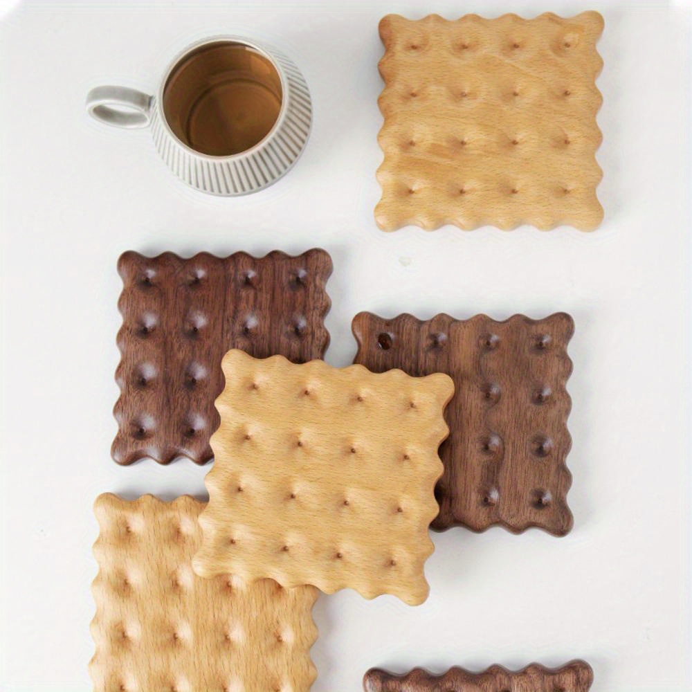 1pc Wooden Cookie Coasters Milk Cups Coffee Mugs Holder - Temu Australia