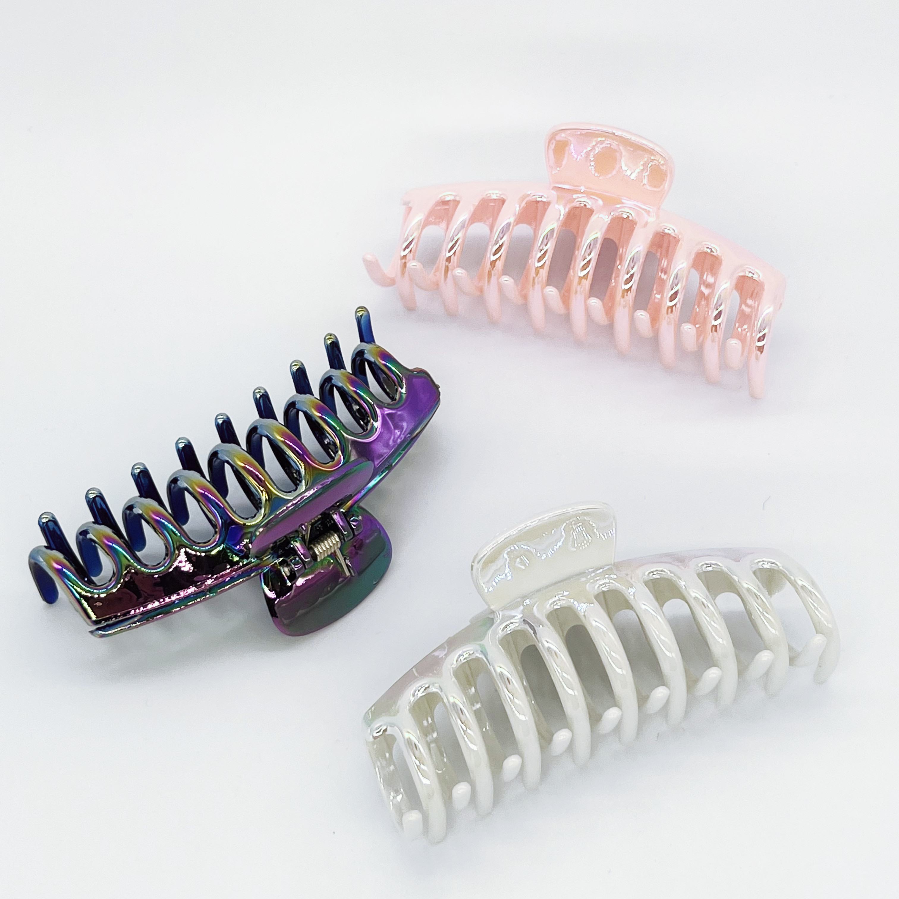 Holographic Laser Hair Claw Clip Strong Hold Grip Thick Hair - Temu
