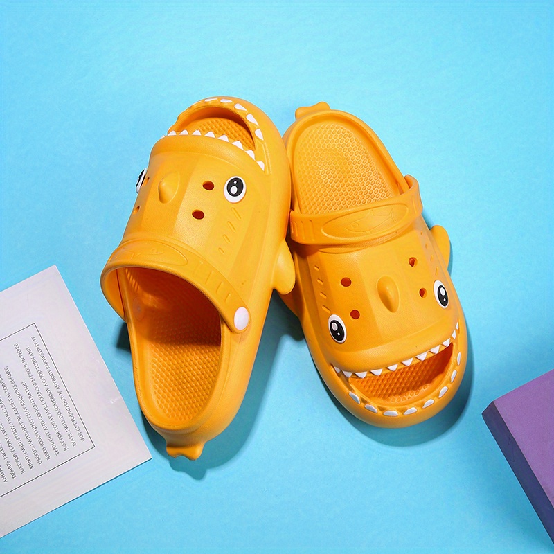 Toddler Kids Boys Girls Casual Lightweight Non Slip Slippers Cartoon Open Toe Shoes For Indoor ...