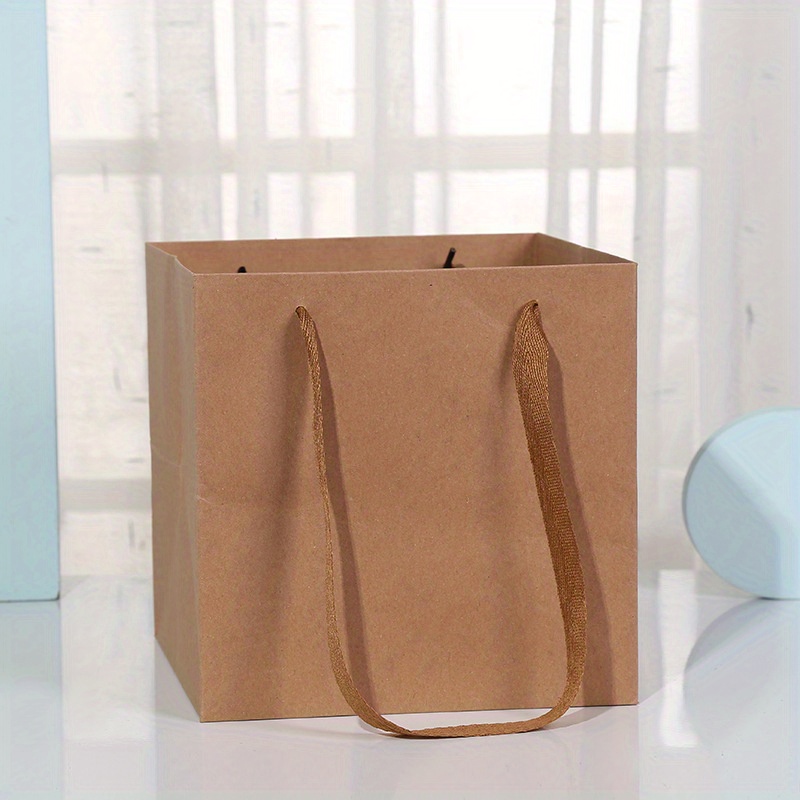 5pcs Square Portable Paper Bag Paper Bags With Handles Bulk Birthday ...