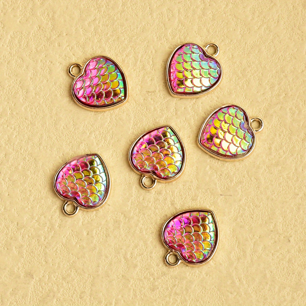 Mermaid Fish Scale Charms Diy Necklace Bracelet - Temu Australia