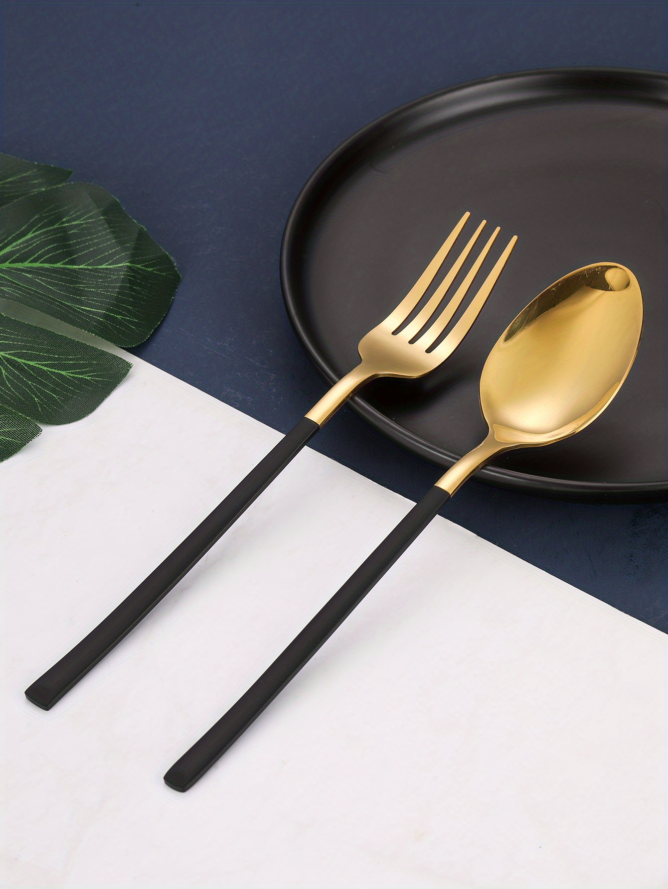 Forks Spoons Golden Plated Stainless Steel Set Flatware - Temu Australia