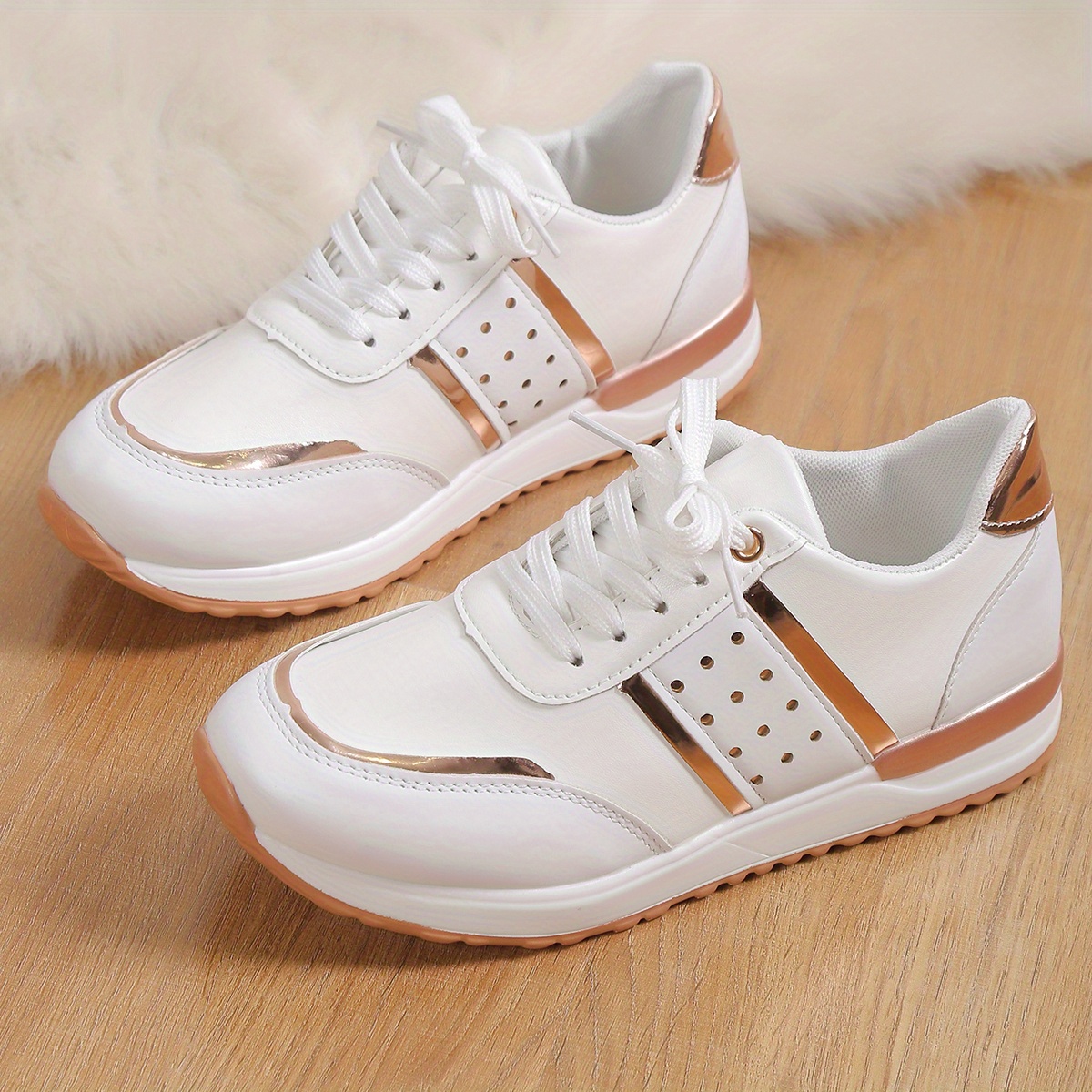 Women's Breathable Colorblock Sneakers Comfortable Low Top - Temu