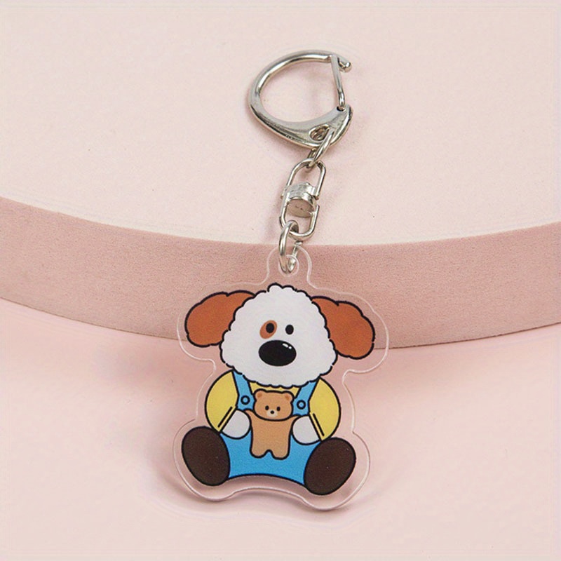 Cute Cartoon Acrylic Keychain Pendant Cute Bunny Key Ring - Temu Norway