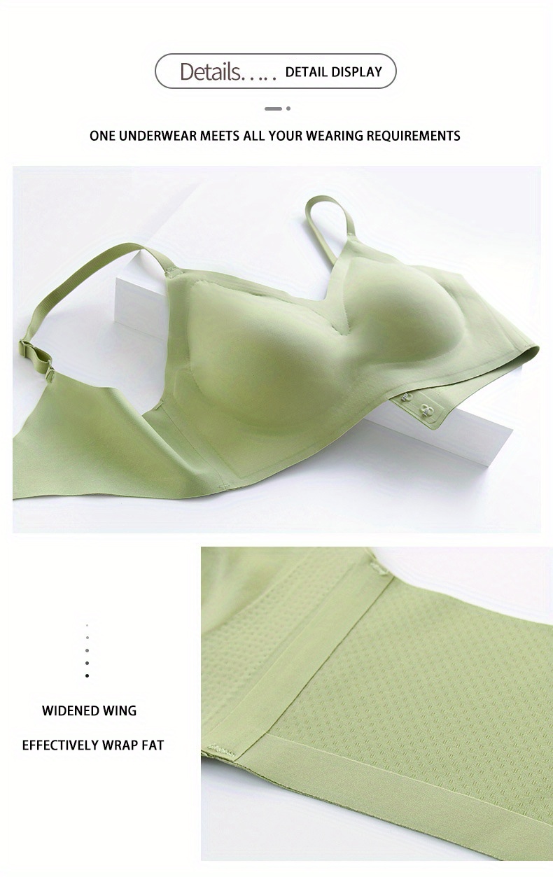 Seamless Wireless Bra Comfy Breathable Push - Temu Canada