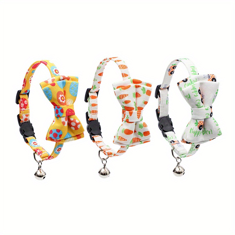 Easter ready: Adorable Rabbit Carrot Cat Puppy Collars Bow - Temu ...