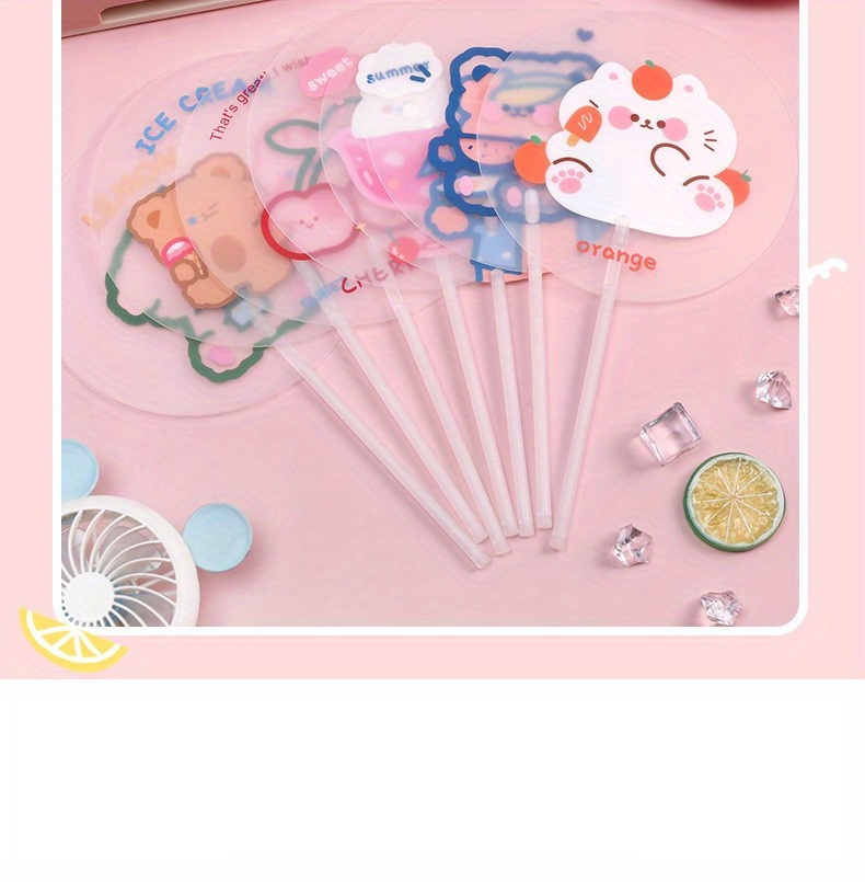 Cartoon Cute Transparent Handheld Fan Small - Temu Australia