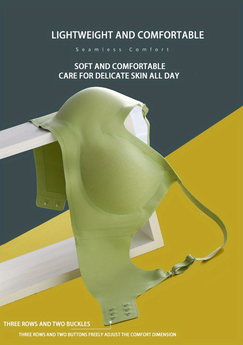 seamless wireless bra comfy breathable push - Temu Canada