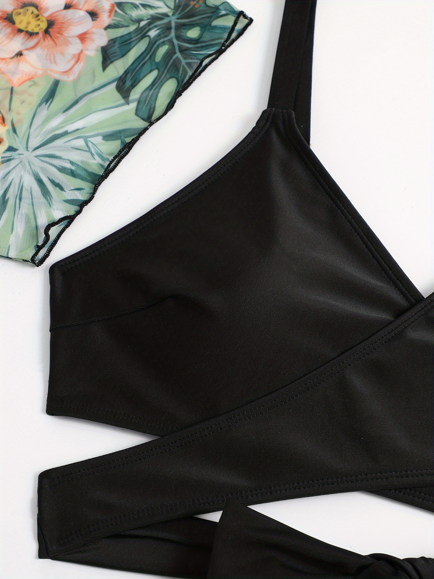 Plus Size Swimsuit Set Women's Plus Plain Bikini Set - Temu