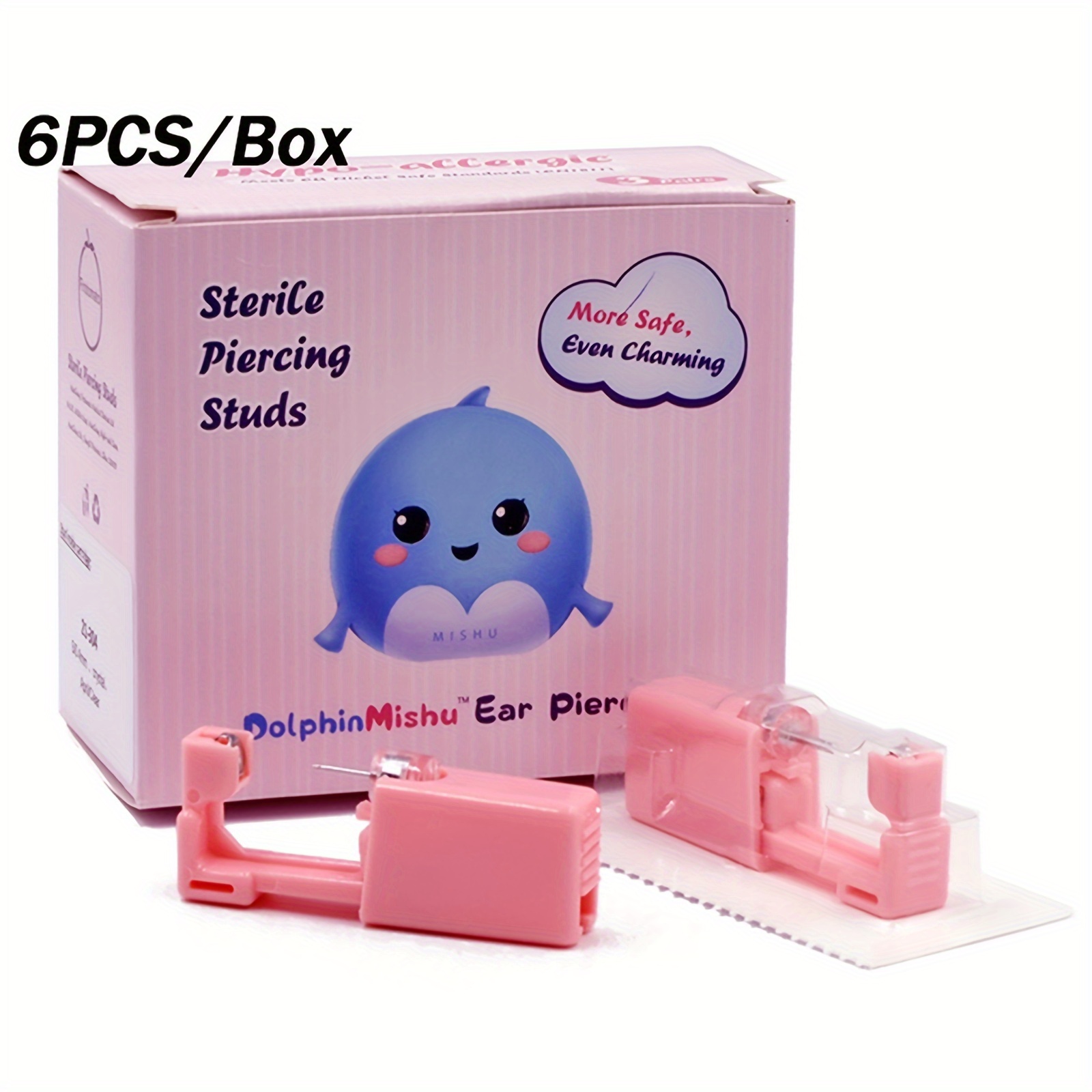 pink ear piercing kit disposable self ear piercing gun kit - Temu ...