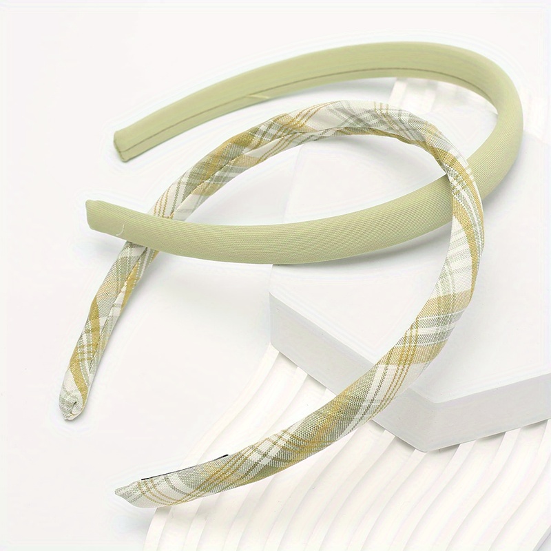 Headband Plaid Solid Color Fabric Women's Simple Pastoral - Temu United ...