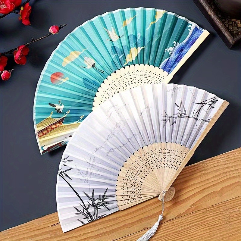 Chinese Style Summer Portable Fringe Fan、mens Dance Small Bamboo Fan ...