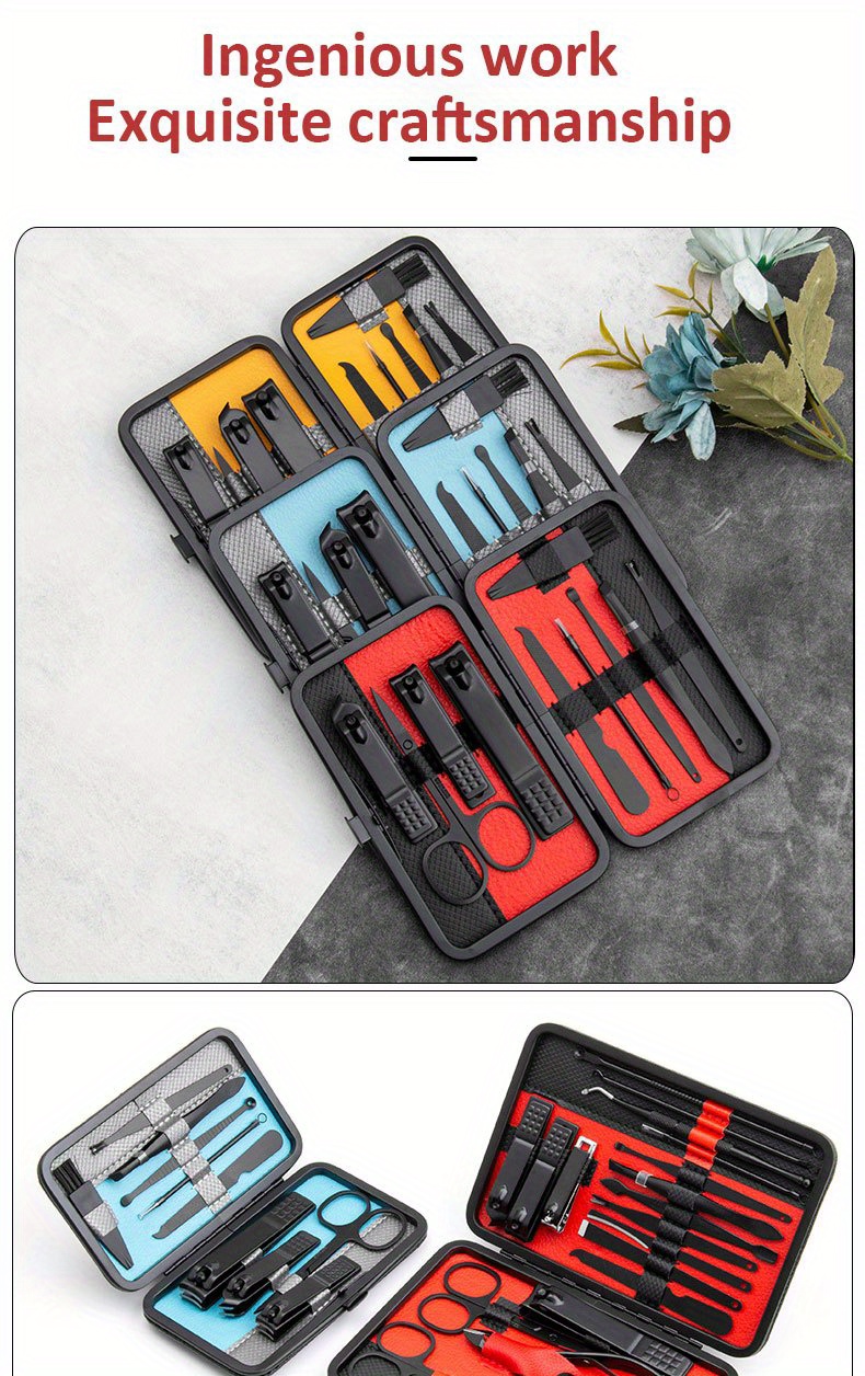 Professional Stainless Steel Manicure Pedicure Set Portable - Temu Kuwait