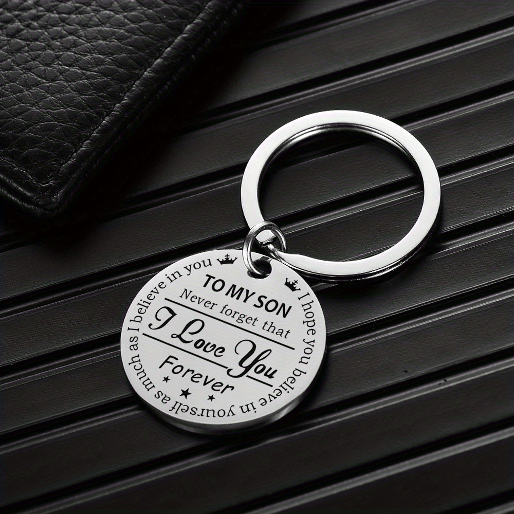 letter charm keychain stainless steel keyring customizable - Temu Australia