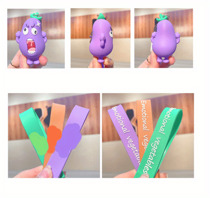 Cartoon Vegetable Series Keychains Pendant Pvc Doll Bag - Temu Australia