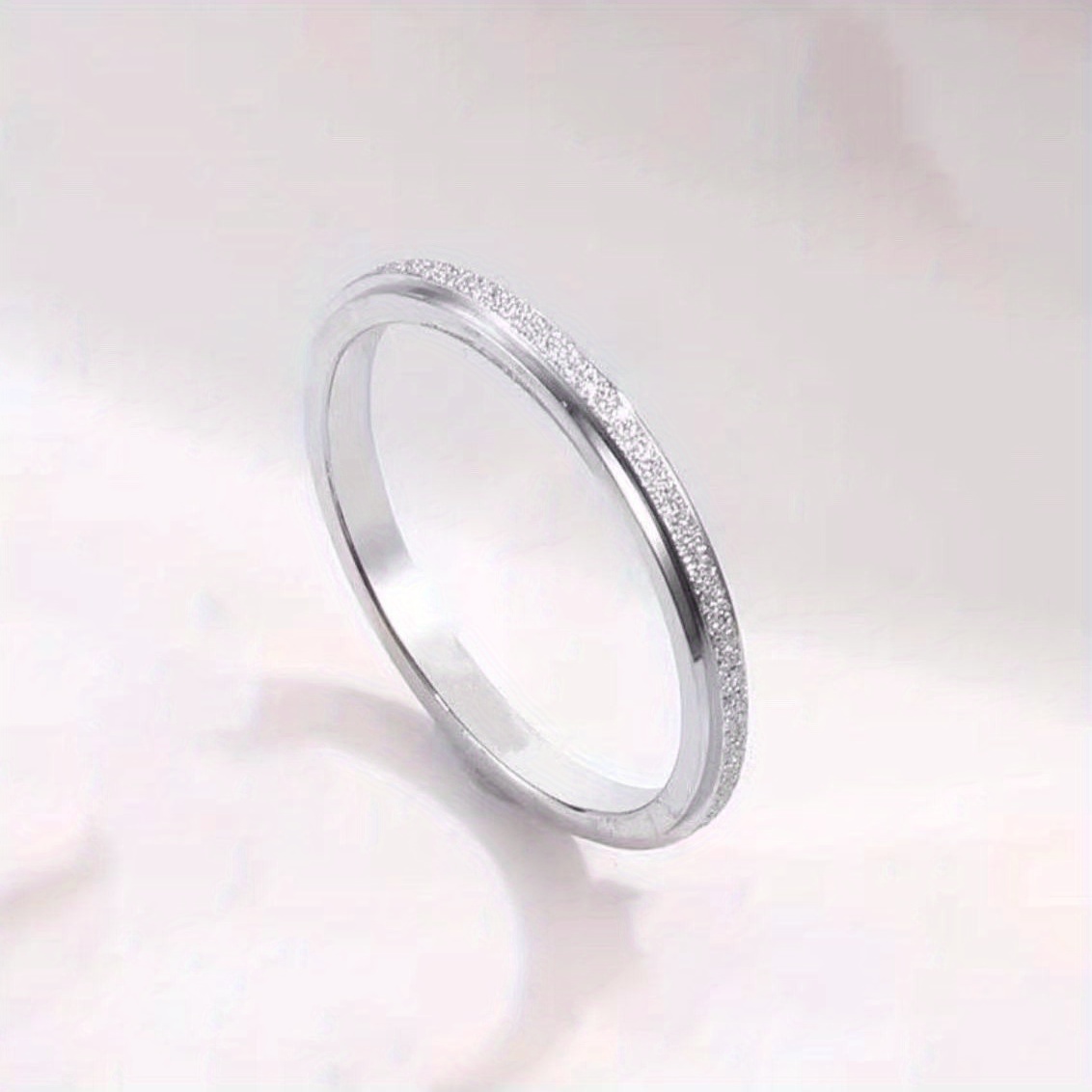 Titanium Steel Matte Ring Simple Fashion Stainless Steel - Temu United ...