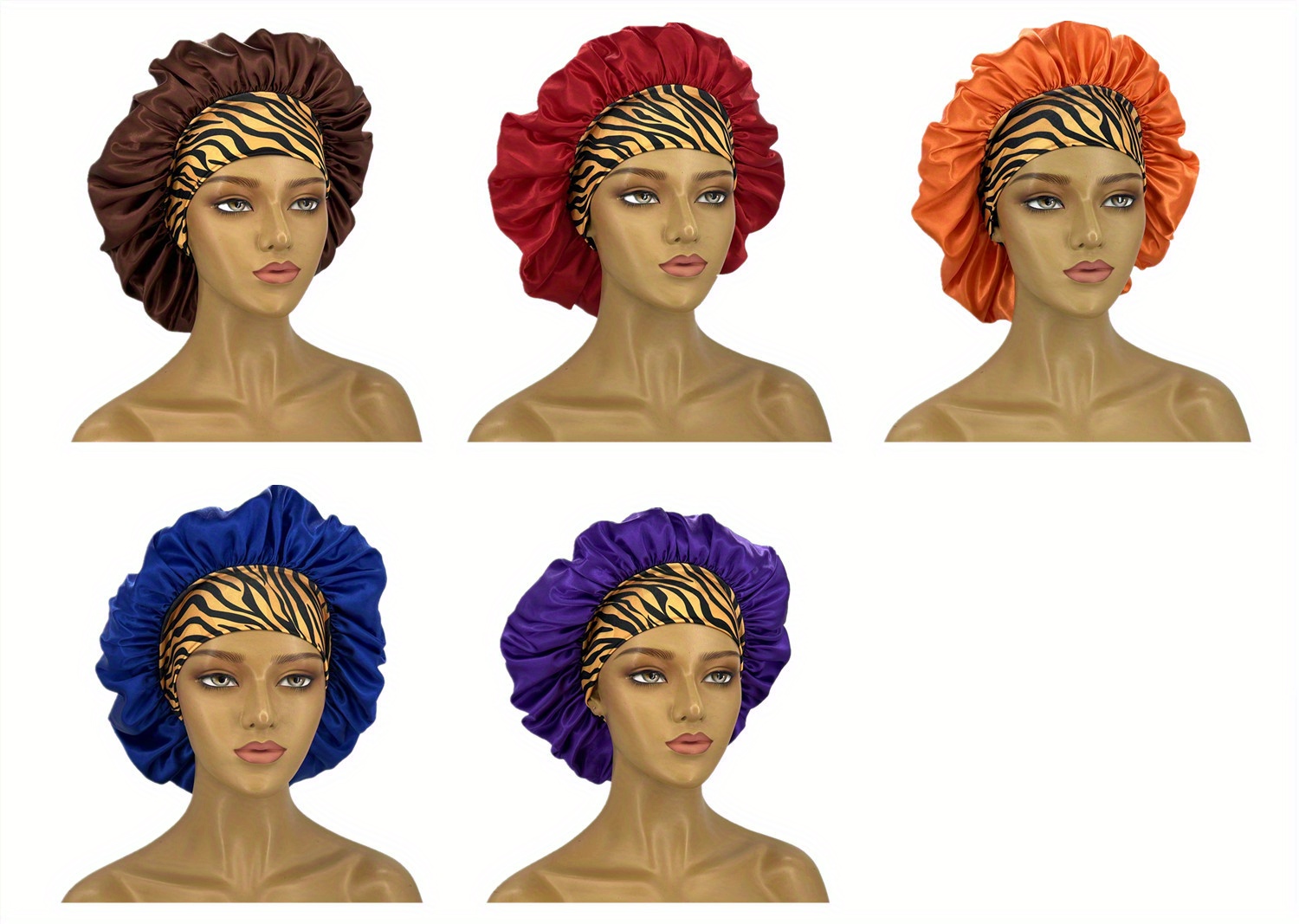 Stretch Zebra Print Wide brimmed Bonnet Hair - Temu Netherlands