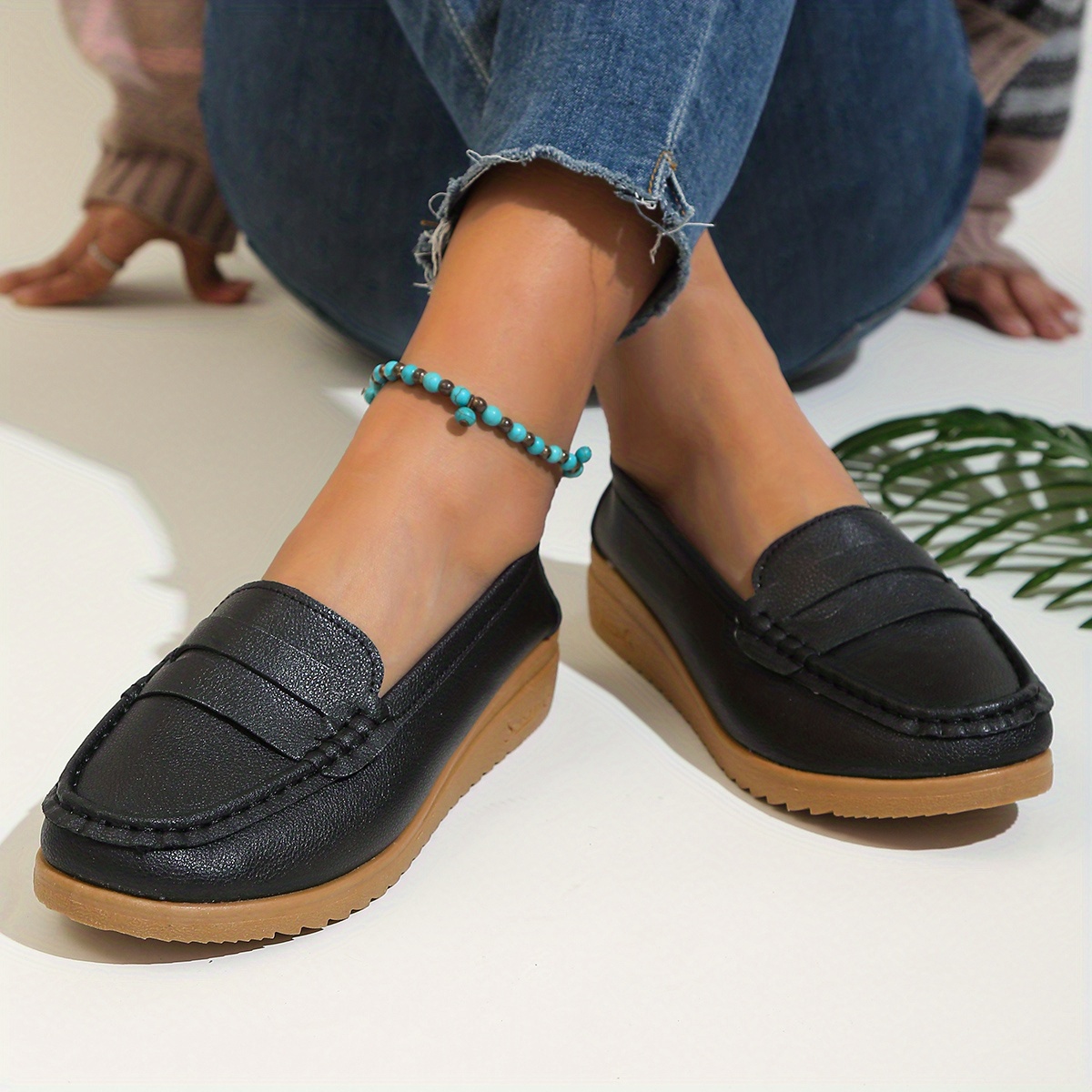 Womens Casual Flat Loafers Round Toe Slip Shoes Casual Temu Australia