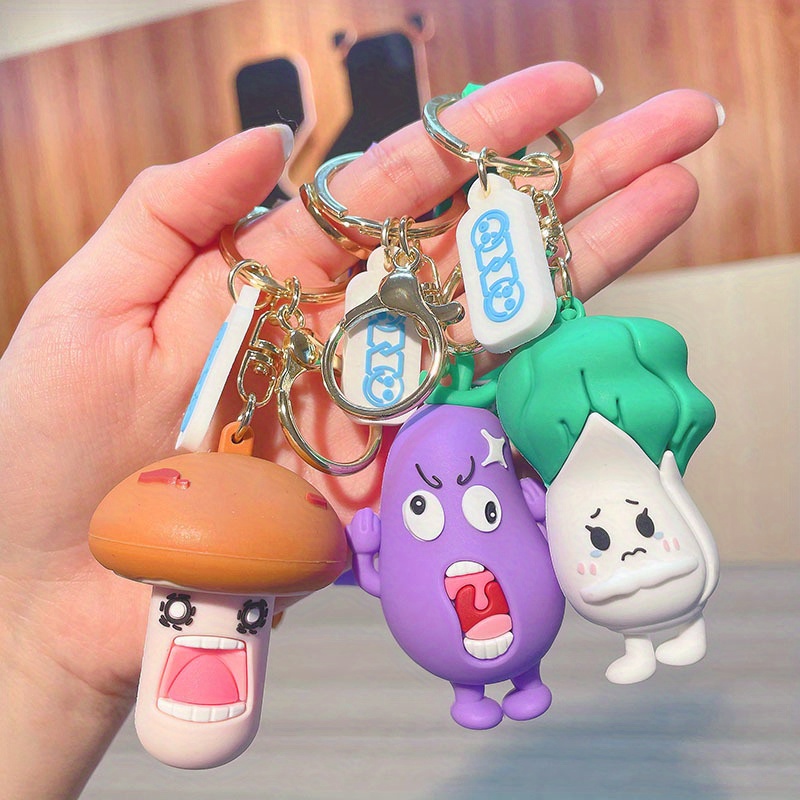 Cartoon Vegetable Series Keychains Pendant Pvc Doll Bag Ornament ...