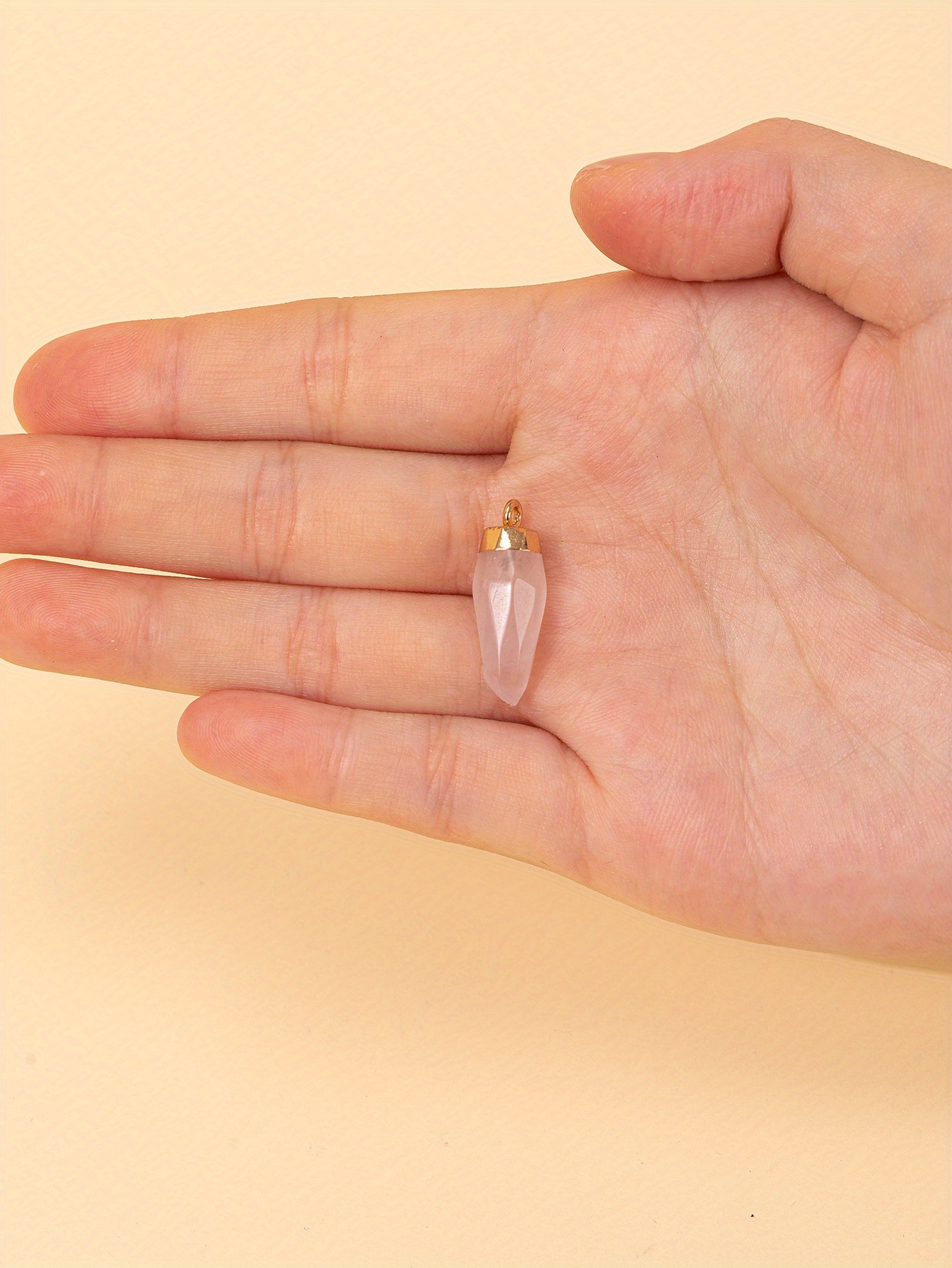 Pink Bullet Crystal Pendant Pendant Geometric Pink - Temu Australia