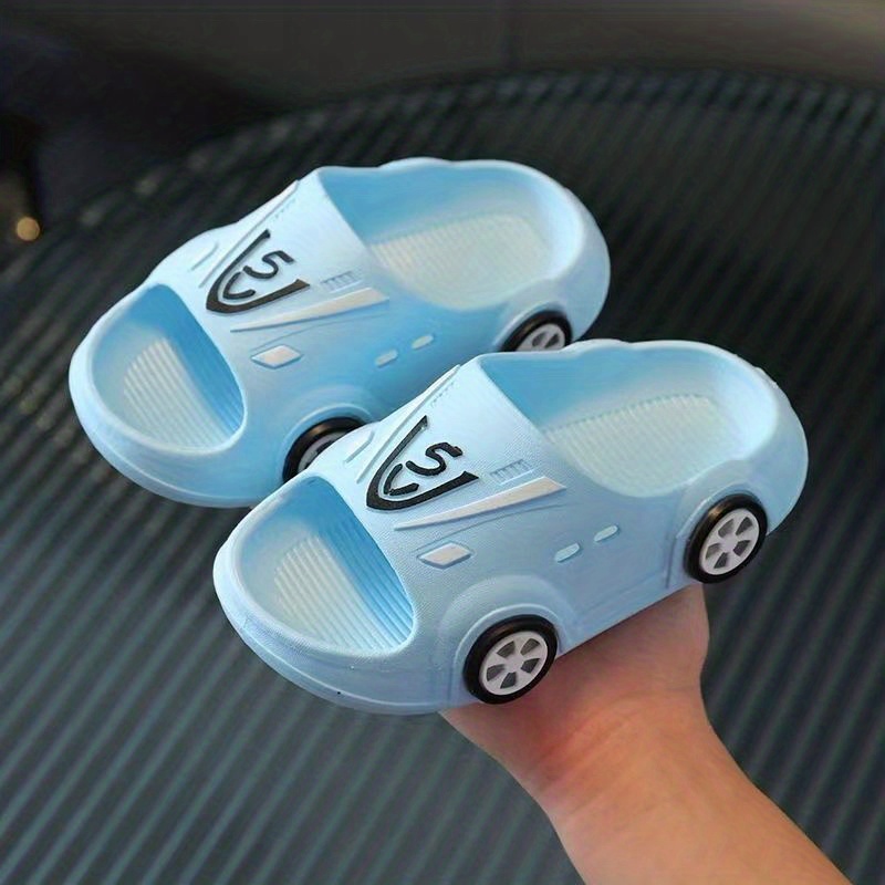 Garçons Cartoon Car Léger Non slip Open Toe Slides Tout - Temu France