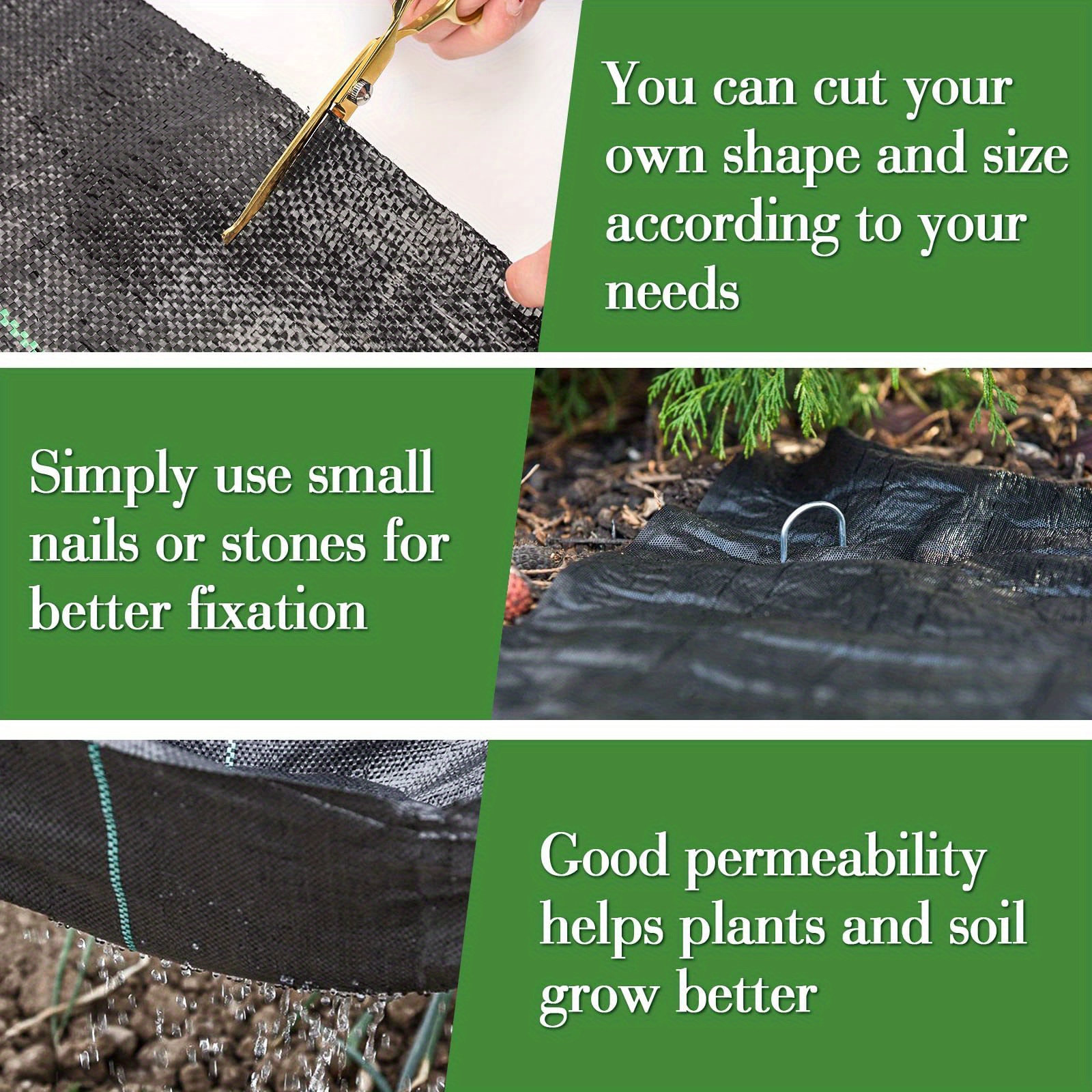 Garden Landscape Fabric Barrier Heavy Duty Block - Temu