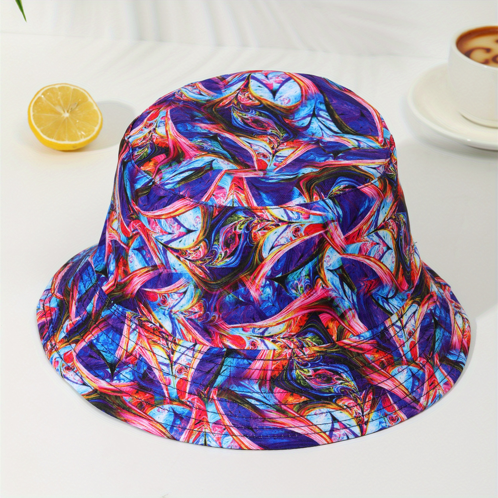 Packable Hip Hop Fisherman Cap Trend Graffiti Tie Dye - Temu Australia