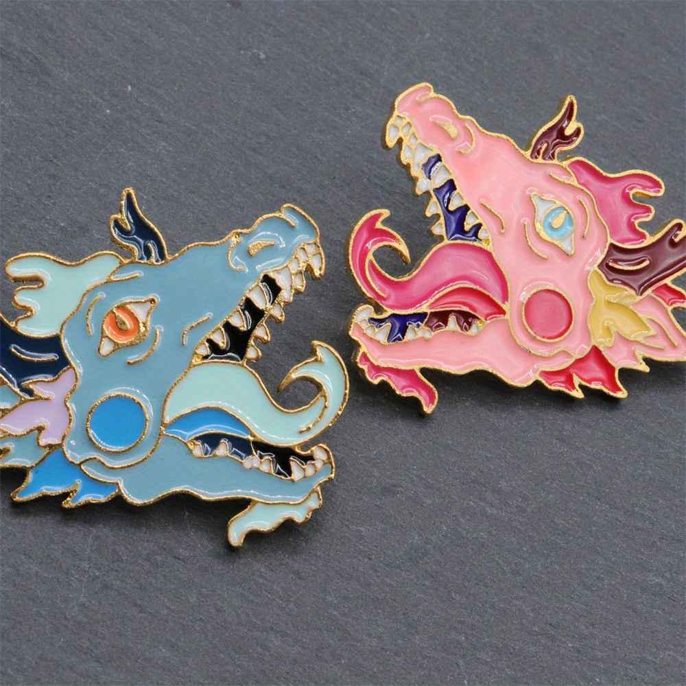 Dragon Head Dinosaur Enamel Brooch Pin Badge Men Unique - Temu New Zealand