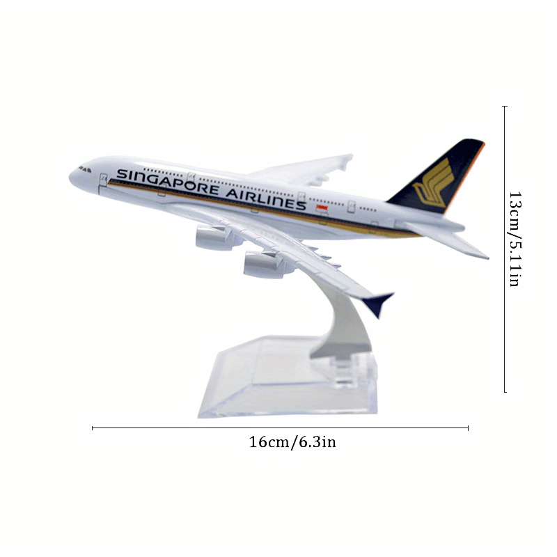 Plane Toy A380 Singapore Express Plane Model Alloy Metal - Temu