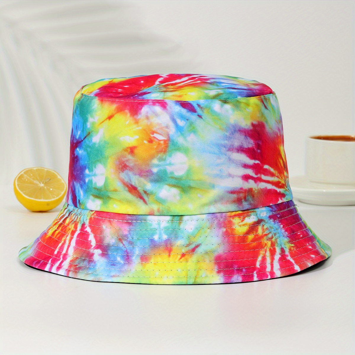 Unisex Boho Printed Bucket Hat Vintage Tie Dye Casual - Temu United Kingdom