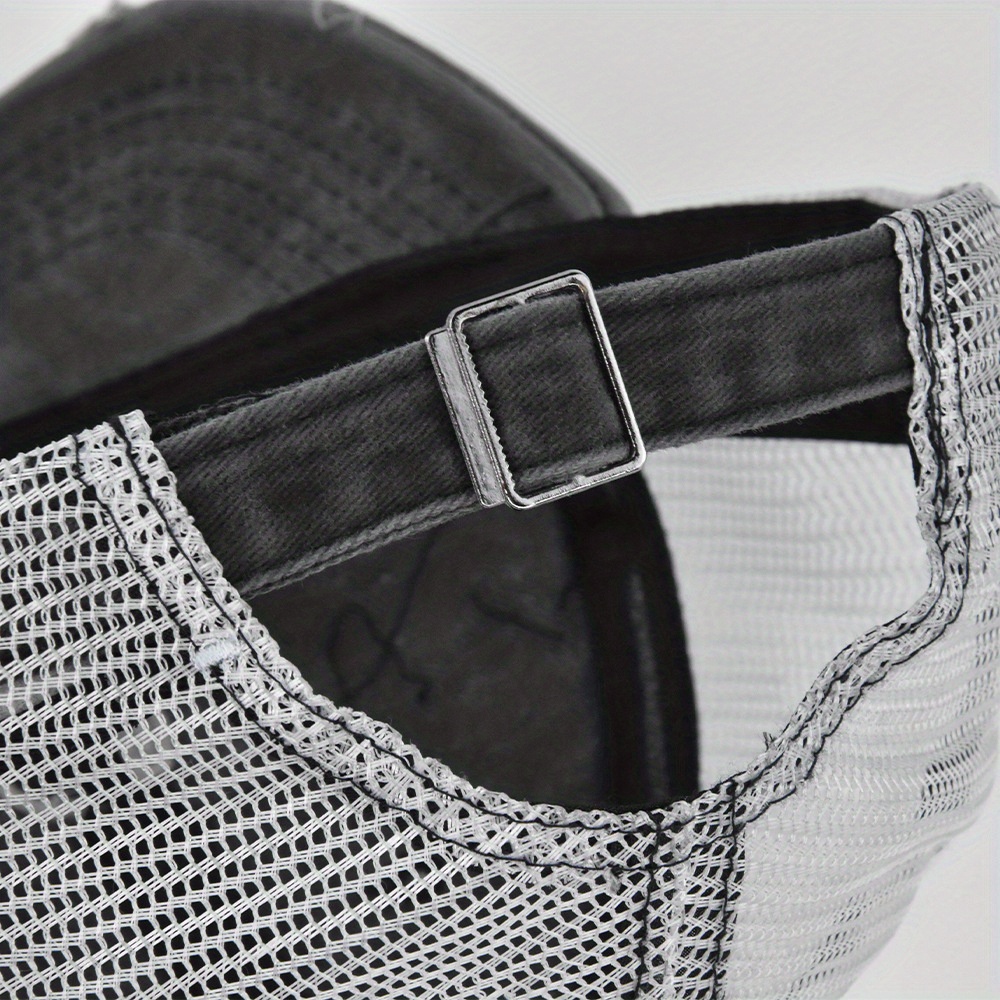 "cr" Letter Embroidered Trucker Hat Mesh Sun Protection - Temu Norway