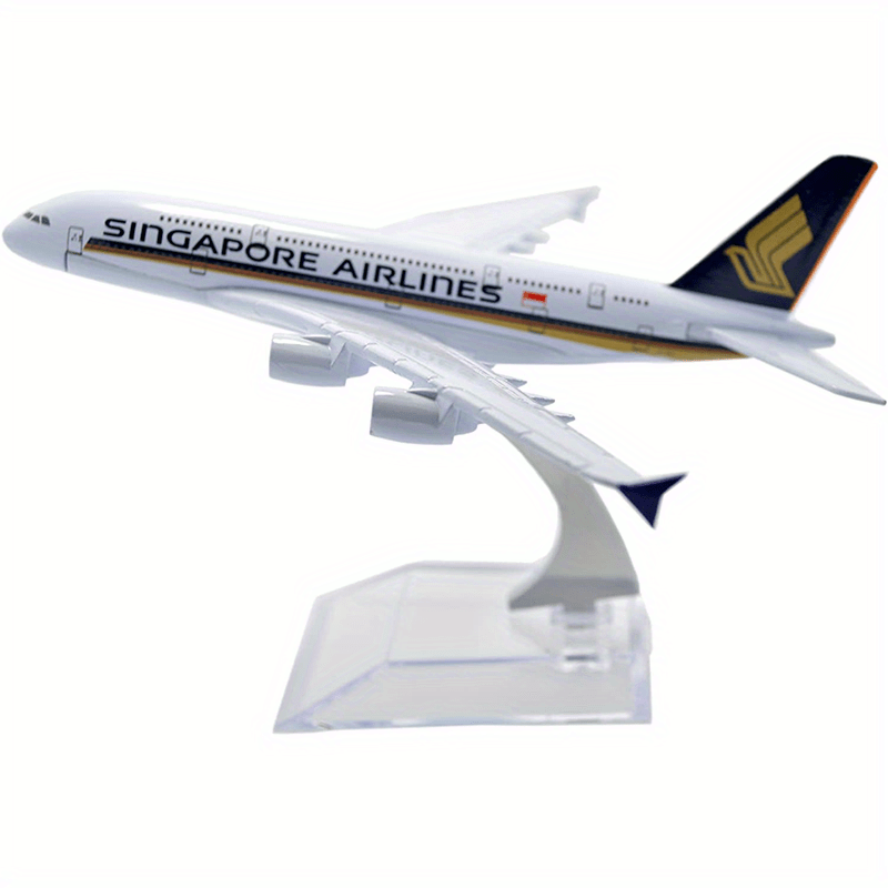 Plane Toy A380 Singapore Express Plane Model Alloy Metal - Temu