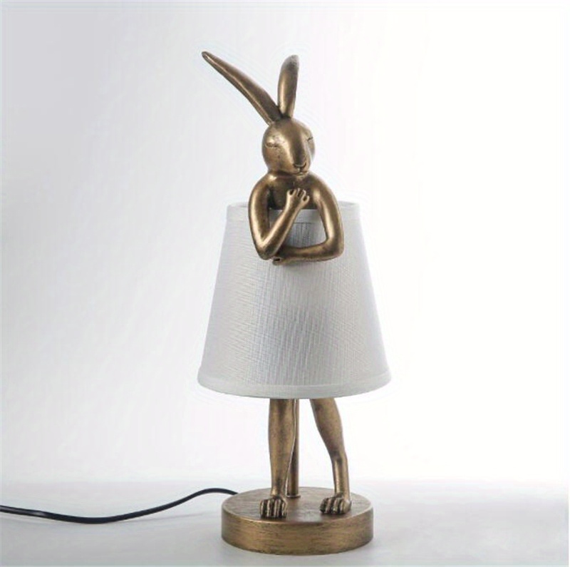 Bunny Table Lamp Hare Lamp Resin Rabbit Table Lamp Living - Temu