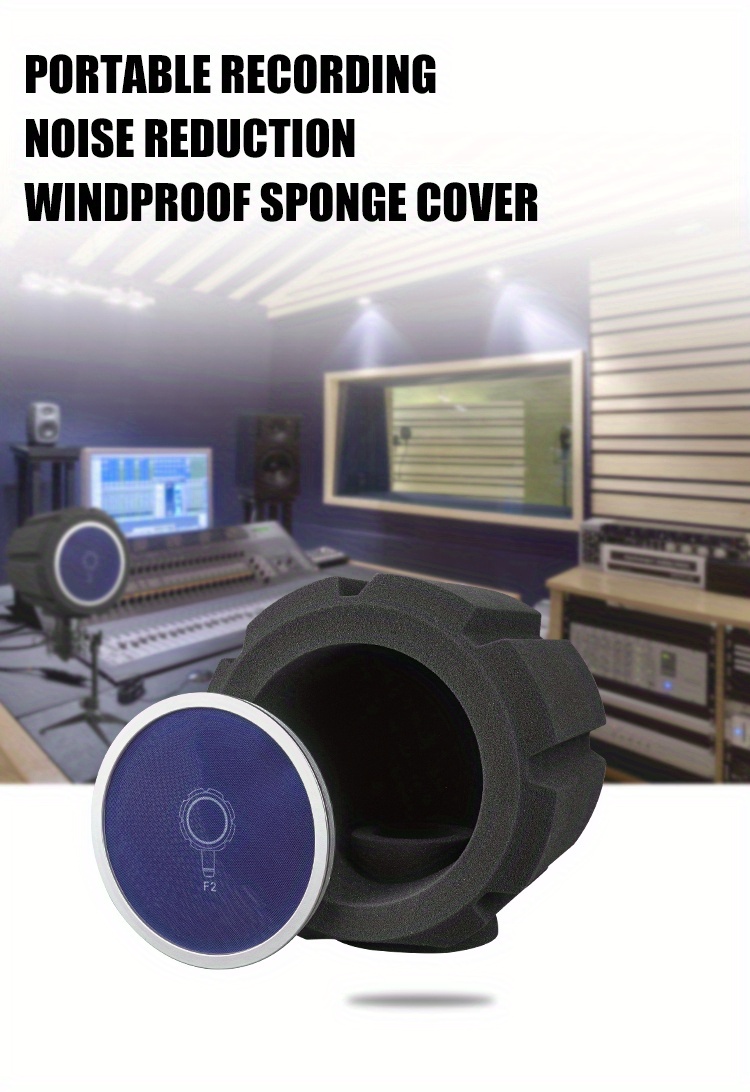 Studio Microphone Windscreen Pop Filter Mic Vocal Isolation - Temu ...