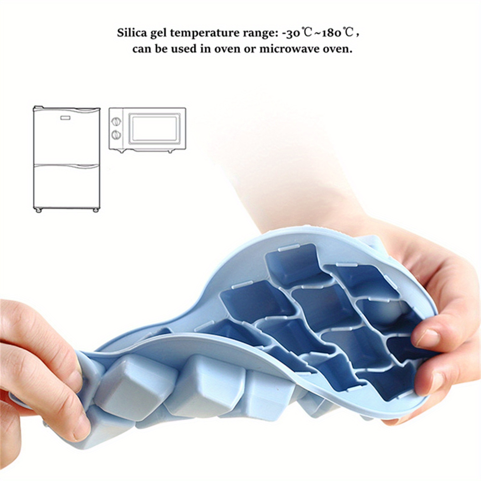 Ice Cube Tray Lid: Flexible Easy release Mold Soft Drinks - Temu Canada