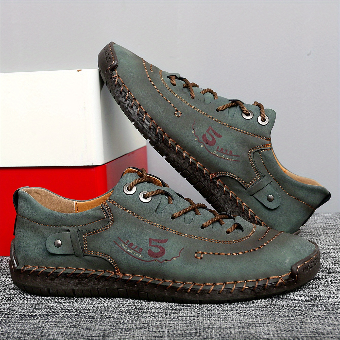 Mens Casual Oxford Shoes Lightweight Lace Up Dress Shoes - Men's Shoes ...